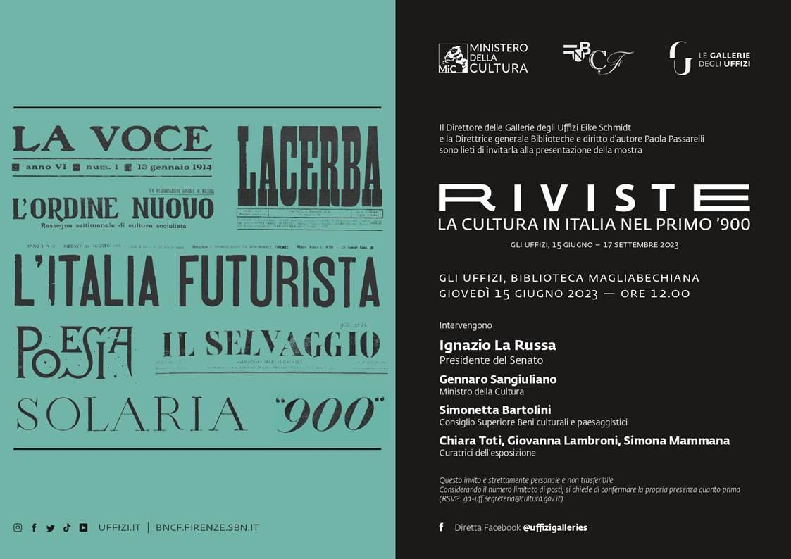 Agli Uffizi in mostra le riviste culturali del primo '900 - Italia 7
